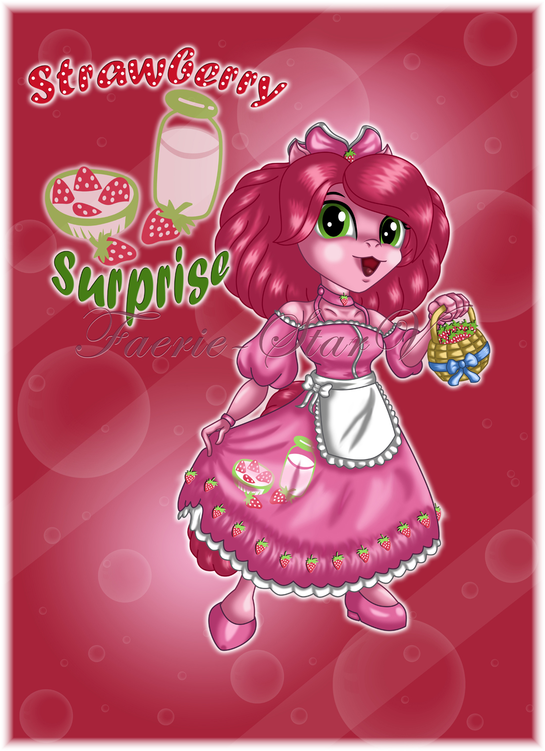 Pink MLP Challenge: Chibi Strawberry Surprise by @Faerie-StarV – Sheezy.Art
