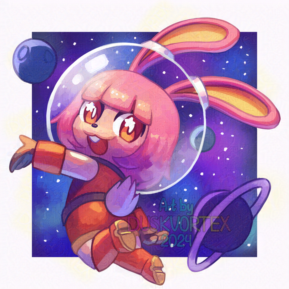Space Bunny! (Artfight 2024) by @duskvortex – Sheezy.Art