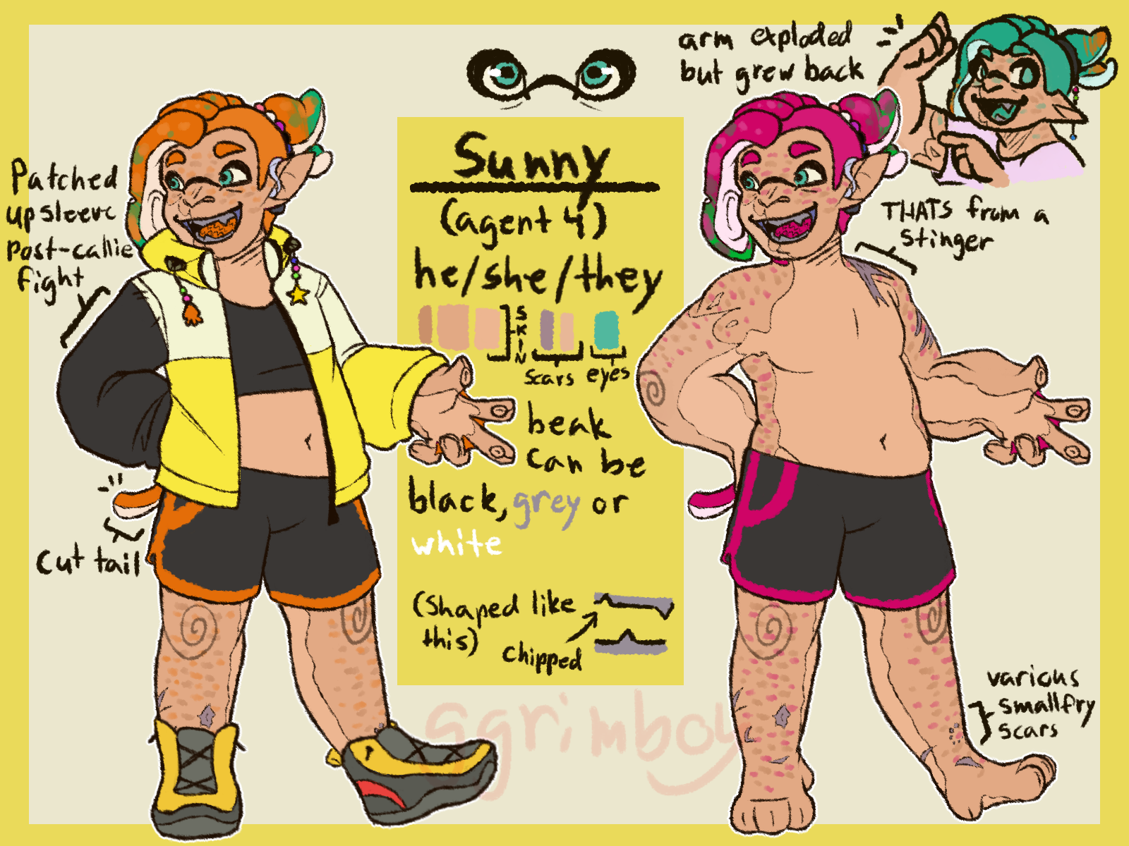 agent 4 ref sheet... 2! by @deadzone – Sheezy.Art