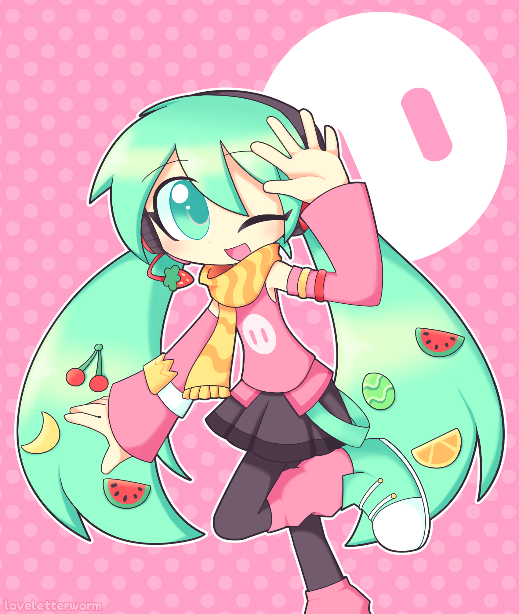 fall guys miku fanart by @loveletterworm – Sheezy.Art
