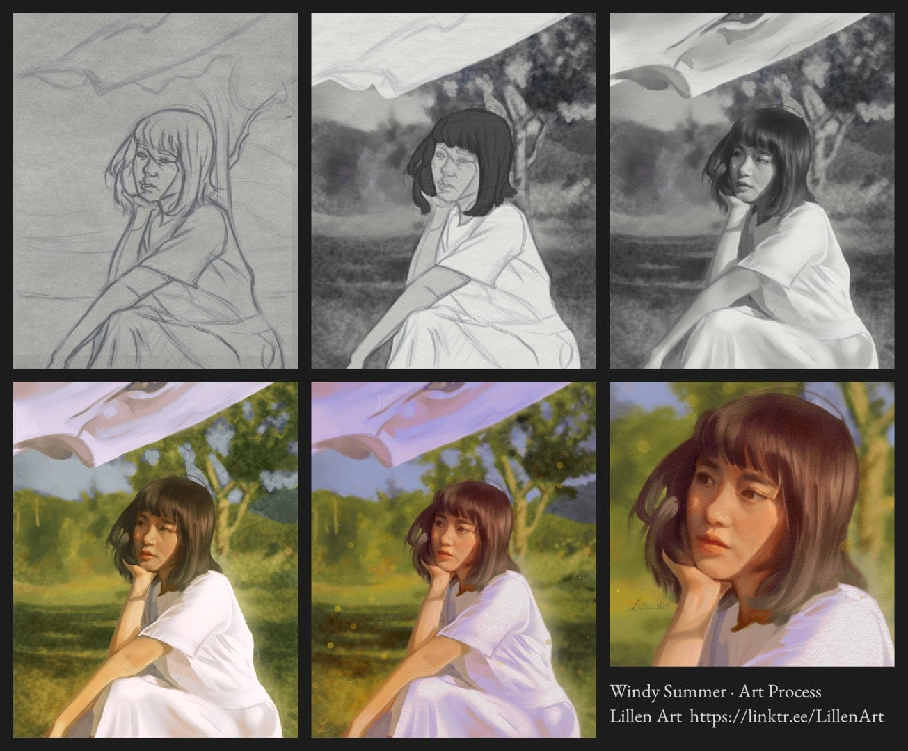 Windy Summer (Art Process) by @LillenArt – Sheezy.Art