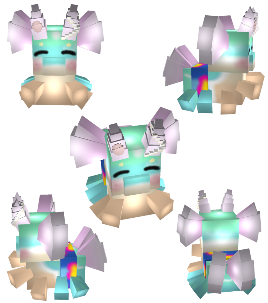 Teal 3d Minecraft Model by @TrixieTheBellBunny – Sheezy.Art
