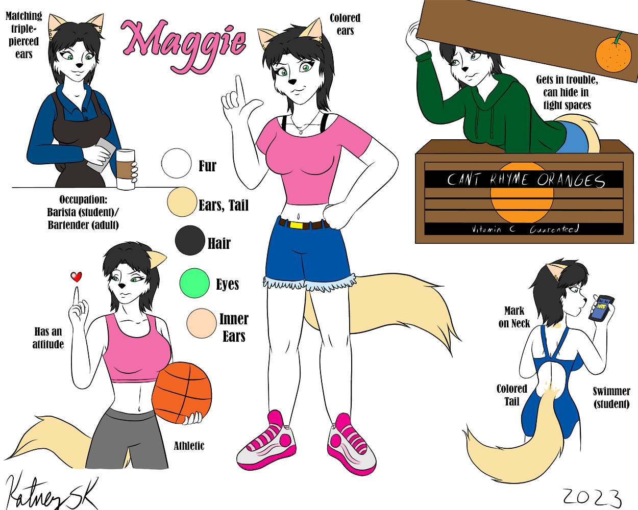 Maggie Model Sheet by @KatneySK – Sheezy.Art