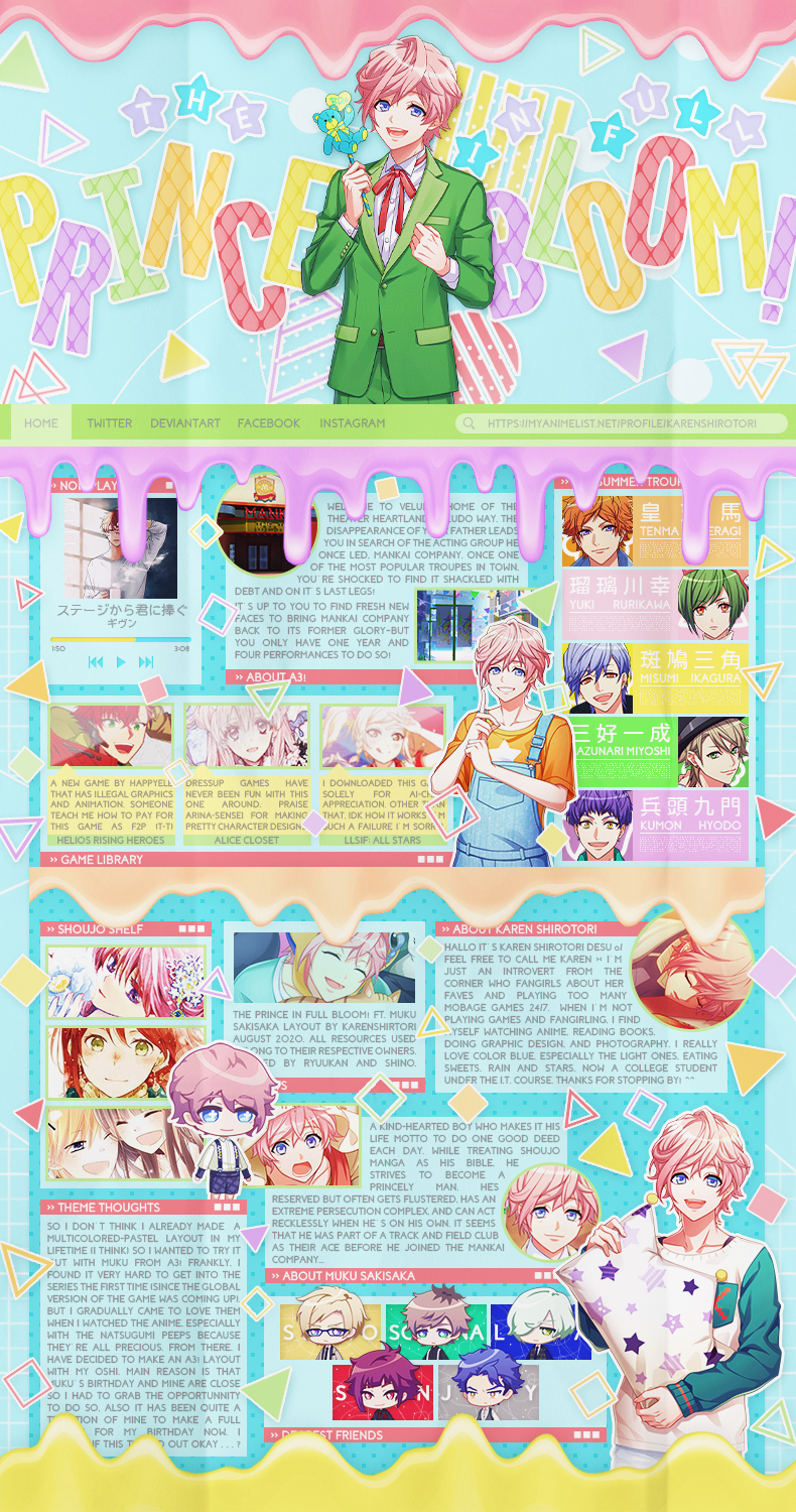 [mal layout] the prince in full bloom by @itskarendesu – Sheezy.Art