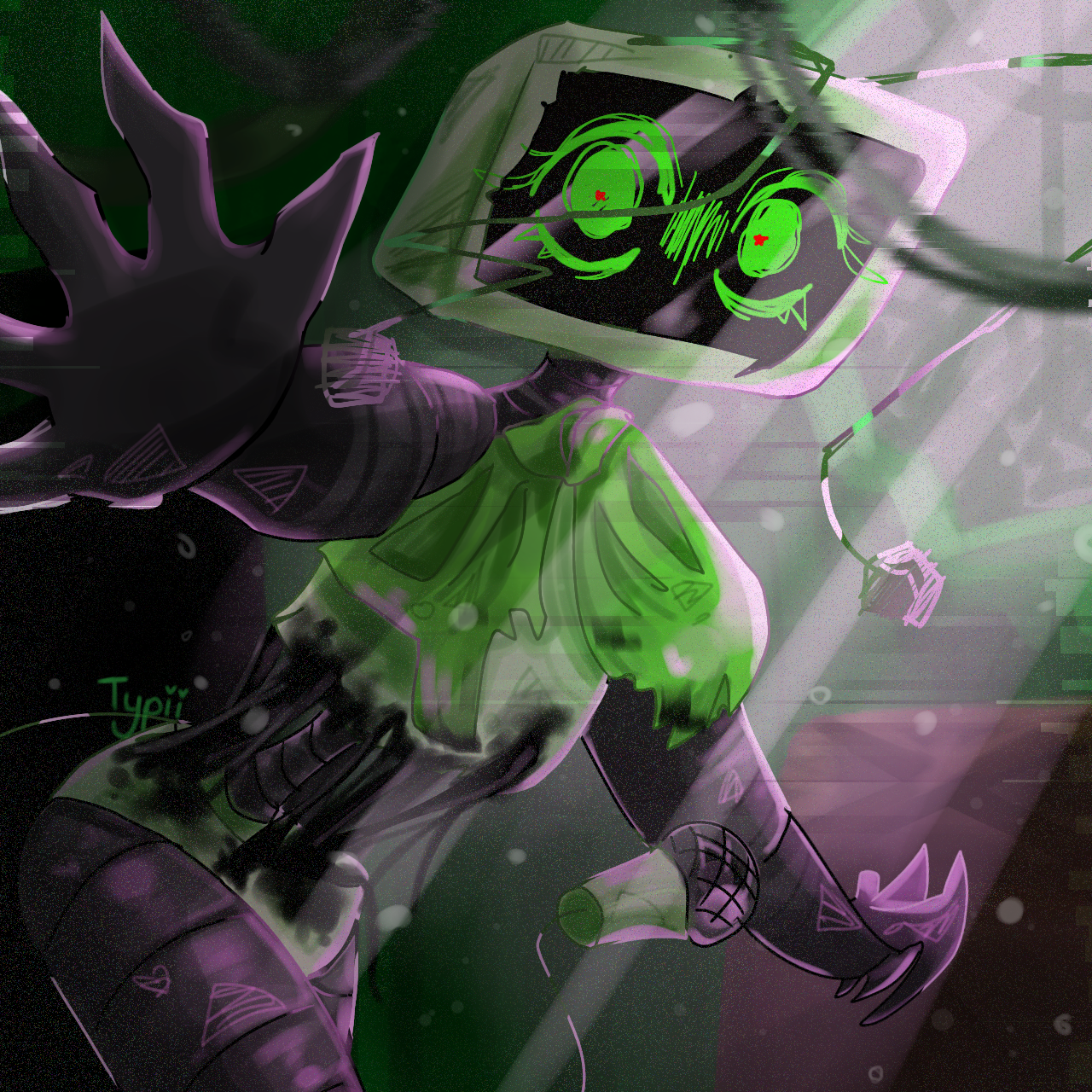 Twisted Vee Dandy S World Fanart By Typii Ghost Sheezy Art