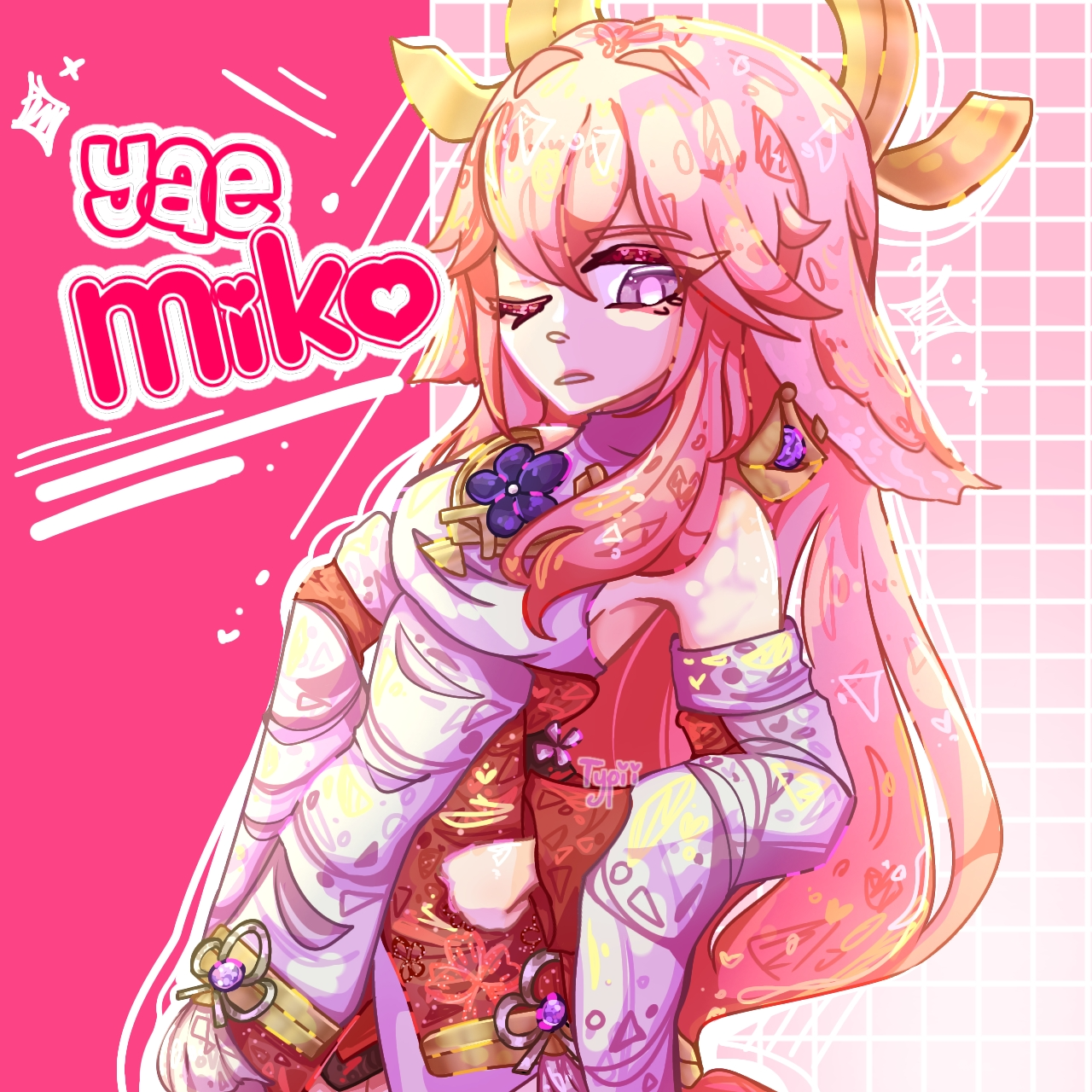 Yaemiko💖//genshin fanart by @typii_ghost – Sheezy.Art