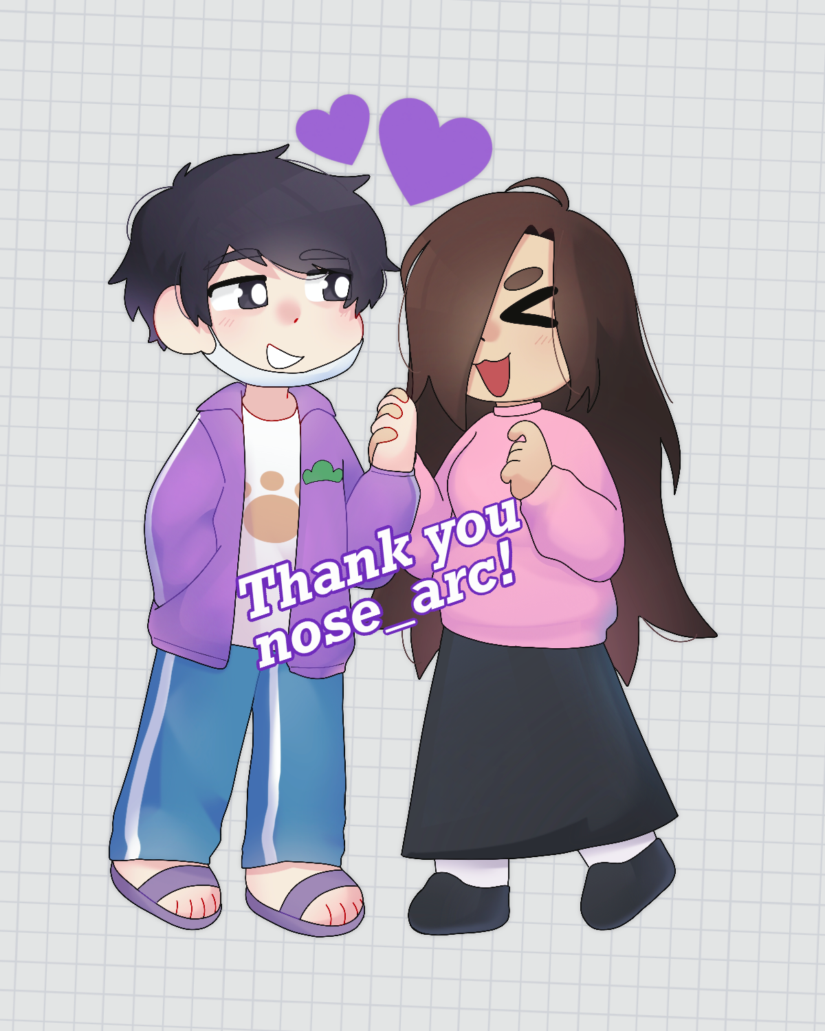 Skeb chibi couple for Alexa by @uberian – Sheezy.Art