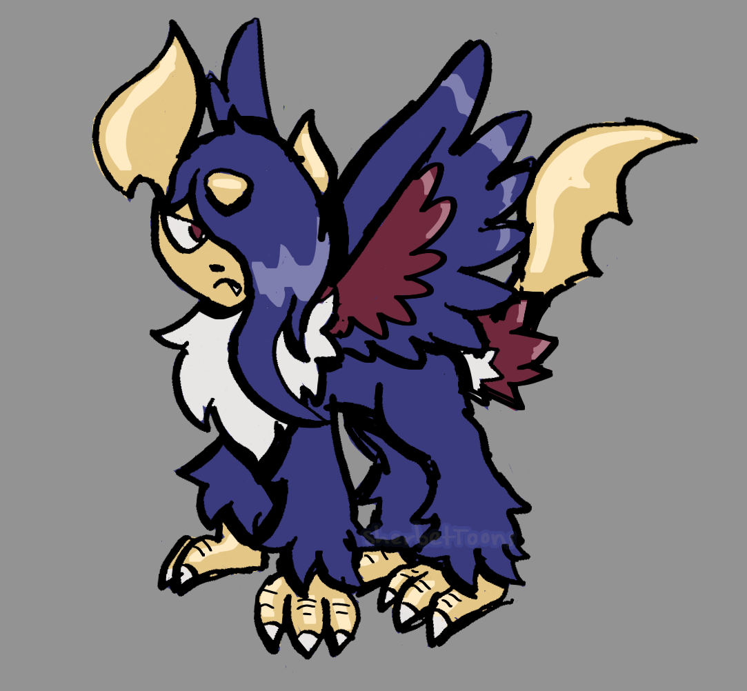 Honchkrow X Mega Absol Fusion by @SherbetToons – Sheezy.Art