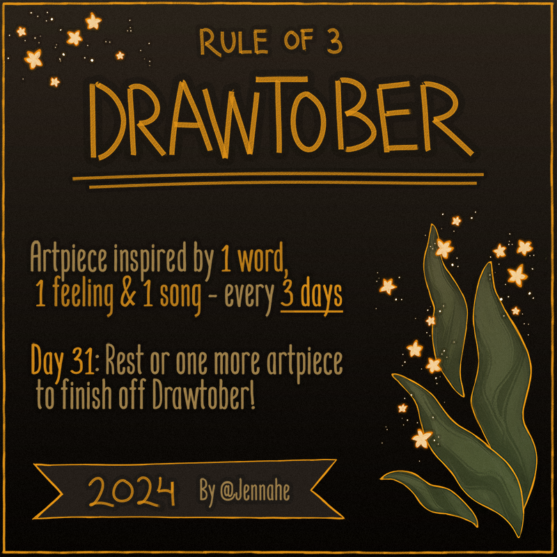 Rule of 3 Drawtober Challenge by @Jennahe – Sheezy.Art