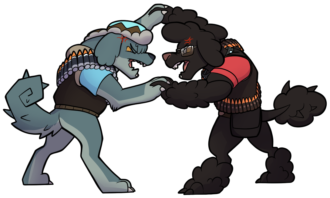 Blue HeavyDog Vs Red Heavy Dog by @Eternity9 – Sheezy.Art