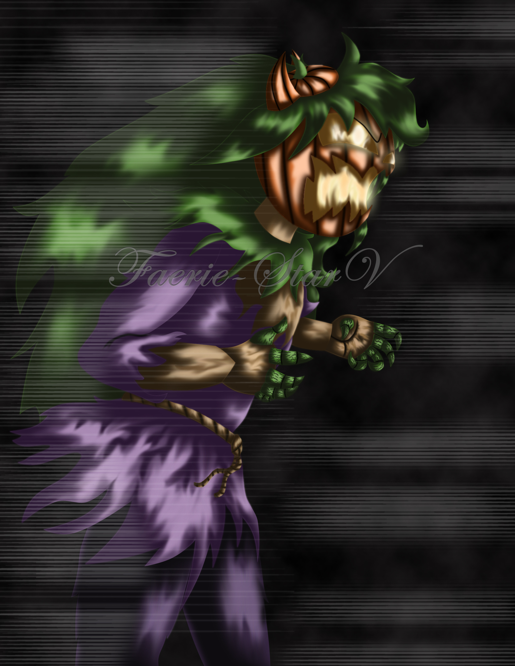 Adventure Time Pumpkin Demon Finn attacks by @Faerie-StarV – Sheezy.Art