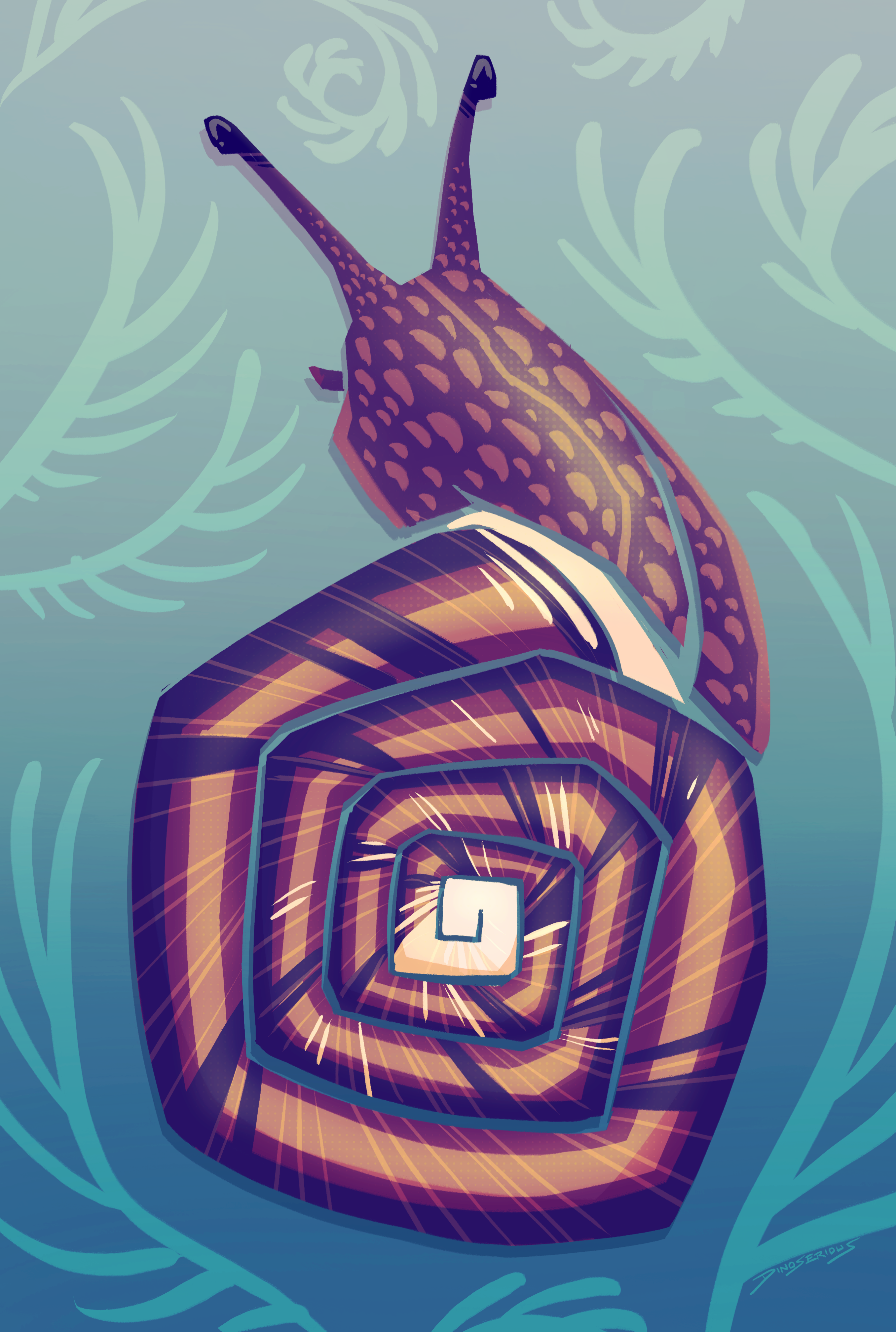 invertober #14, redwood sideband snail by @dinoserious – Sheezy.Art