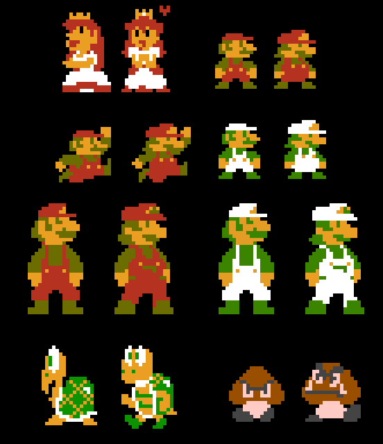 Super Mario Bros. resprites!! by @aquapede – Sheezy.Art