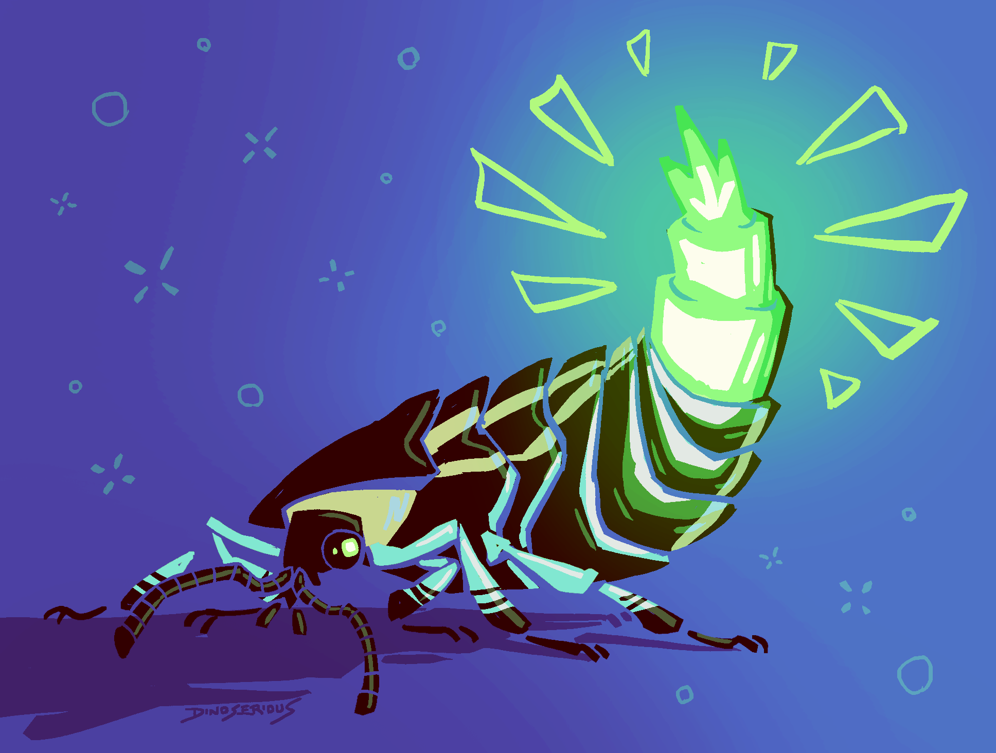 invertober #17, european glowworm by @dinoserious – Sheezy.Art