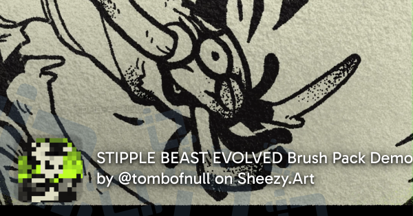 STIPPLE BEAST EVOLVED Brush Pack Demo by @tombofnull – Sheezy.Art