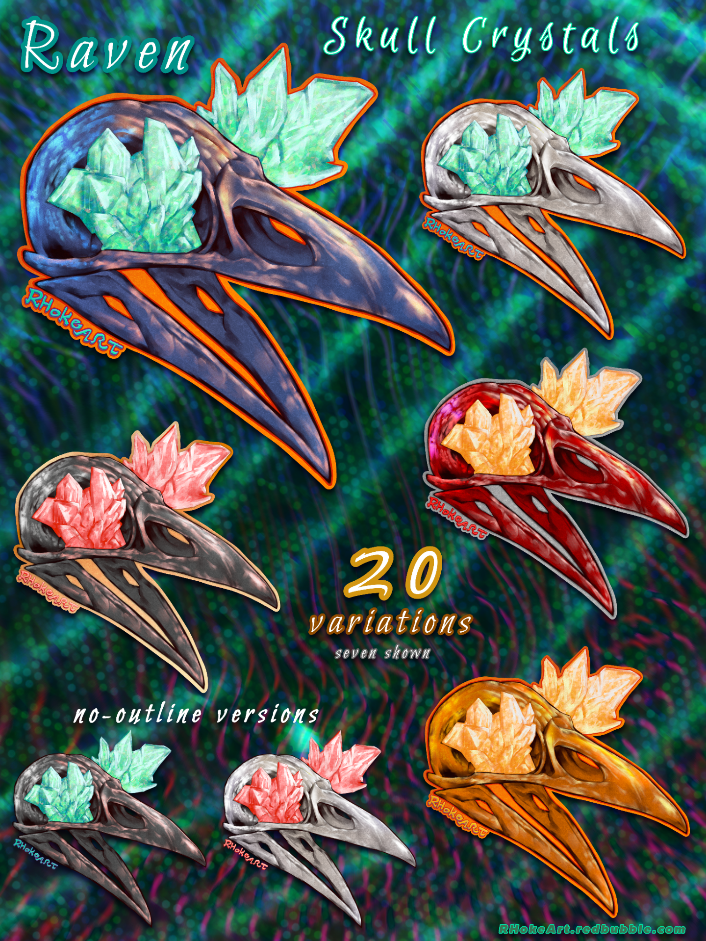 Raven Skull Crystals by @RHokeArt – Sheezy.Art