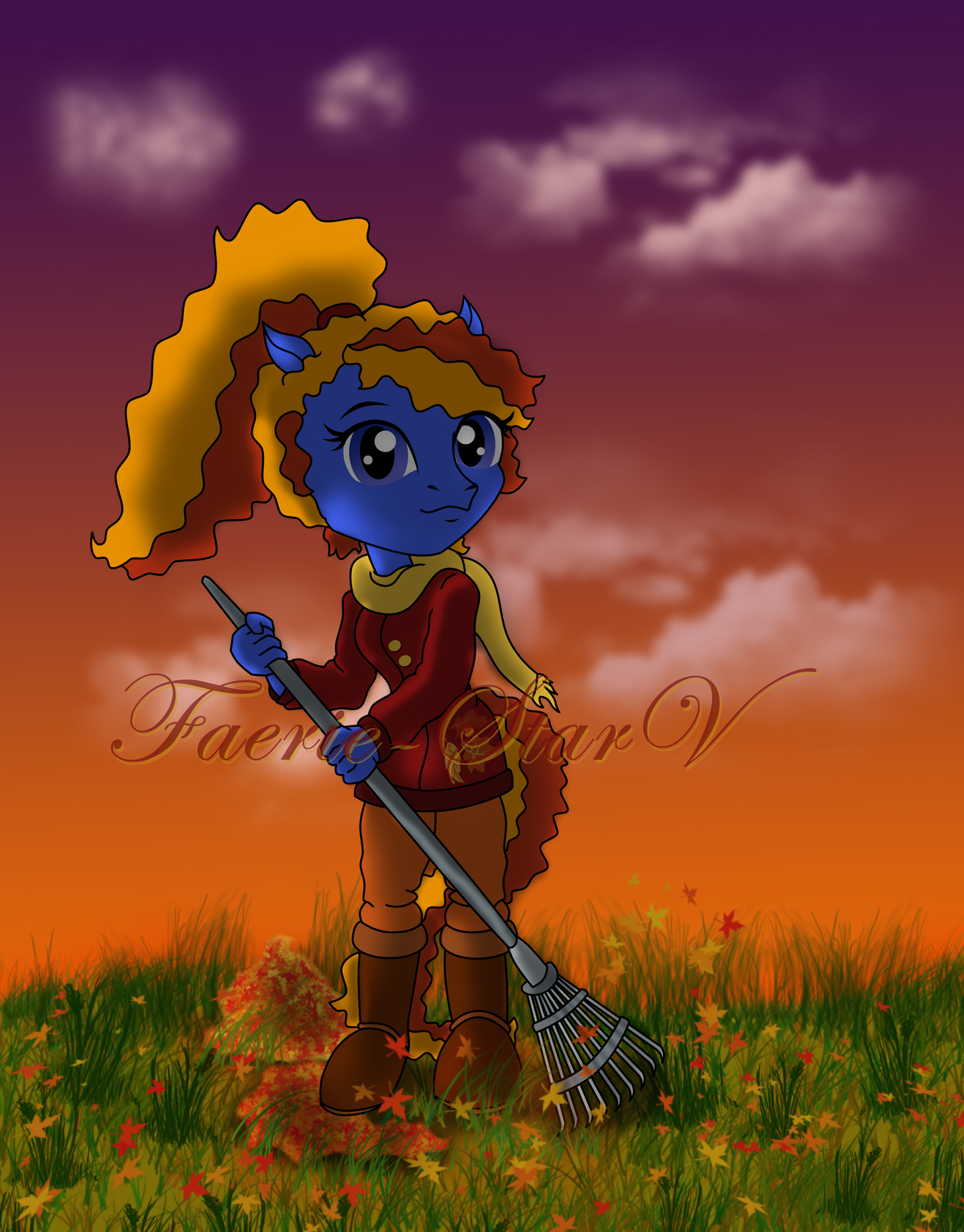 Fall Theme: G3 MLP Autumn Skye Chibi Anthro by @Faerie-StarV – Sheezy.Art