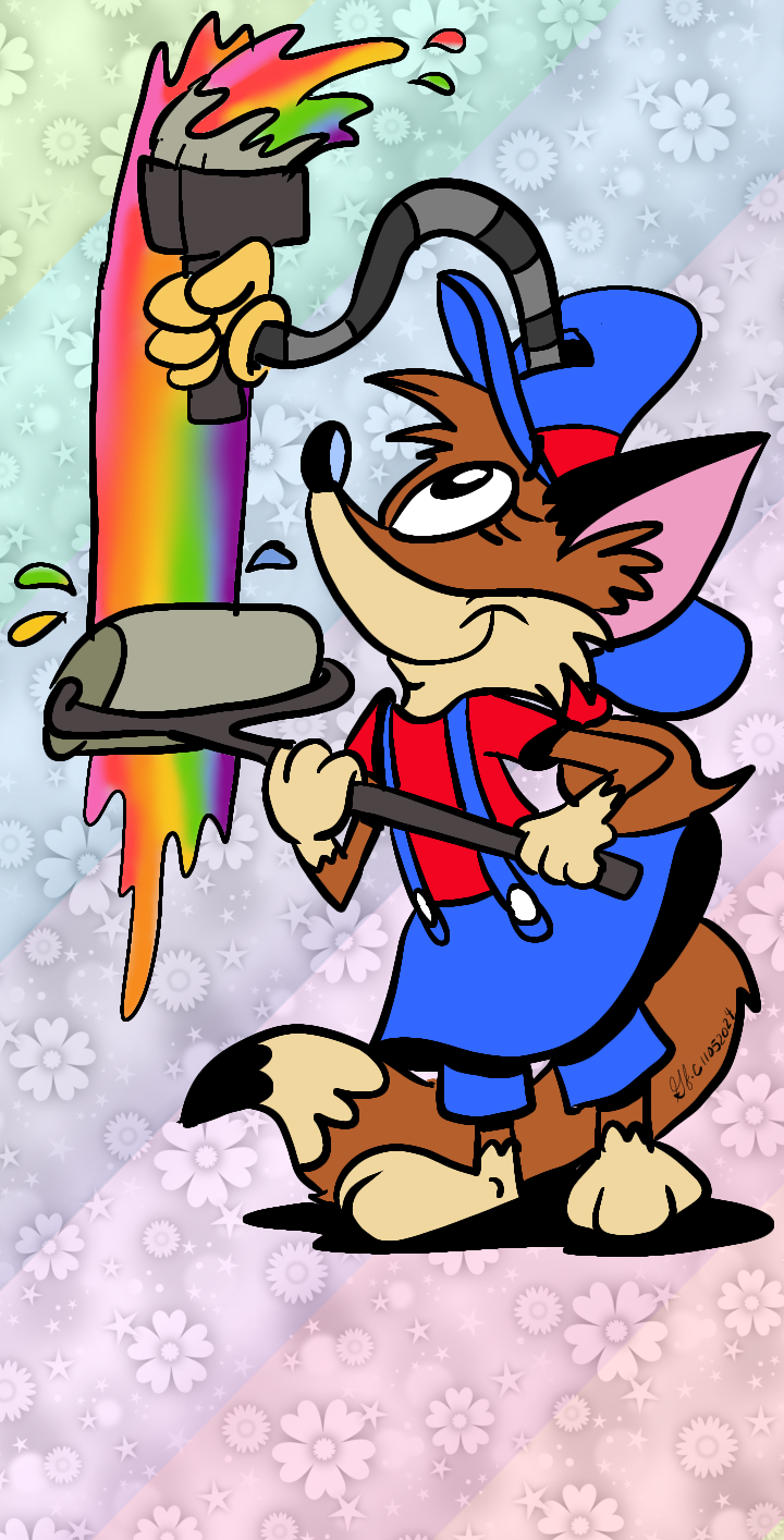 Gfox-Rainbow paint by @ZBunnyFox – Sheezy.Art