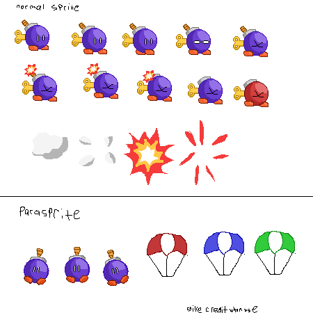 Bob-omb Sprite Sheet by @TheBrainhellScape13 – Sheezy.Art