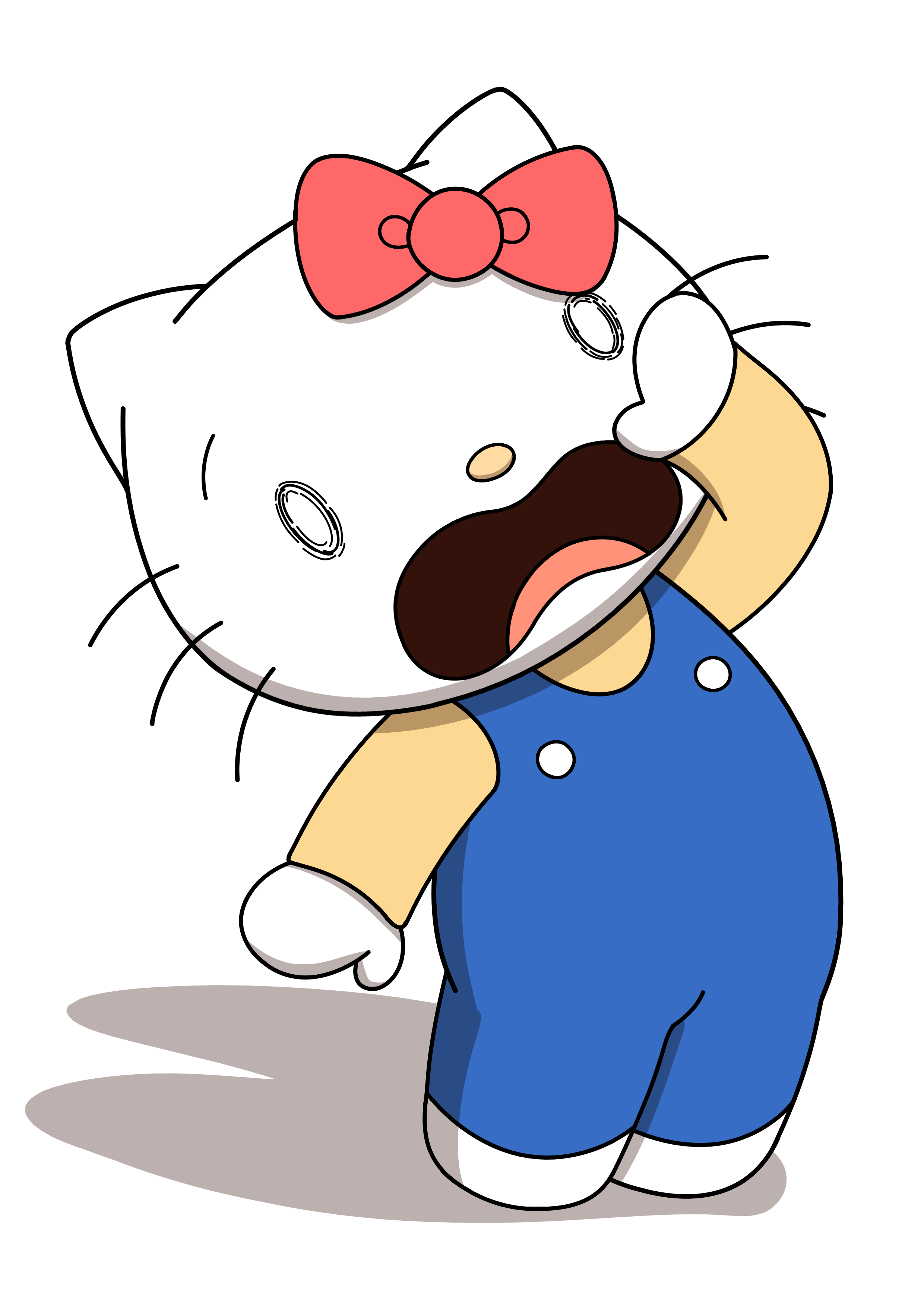 Frightened Hello Kitty by @DonnieBarryK2003 – Sheezy.Art