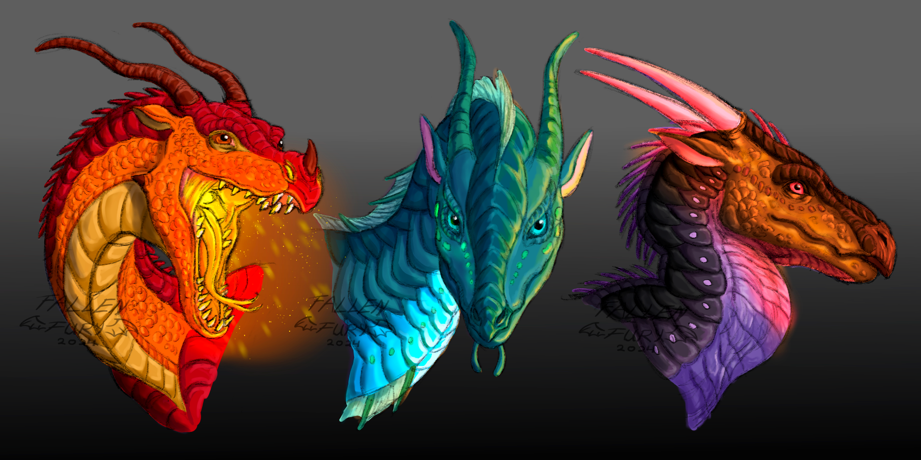 Wings of Fire portraits by @Fallenfury – Sheezy.Art