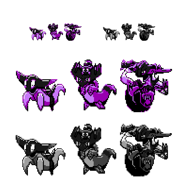 Dreepy, Drakloak, Dragapult oldschool sprites by @Dilaughosaurus ...