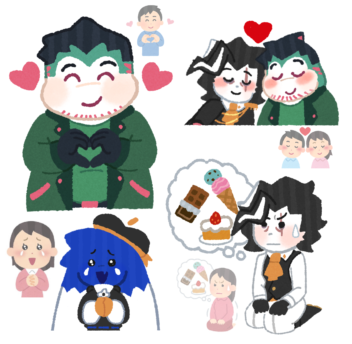 irasutoya styled doodles by @moonbreak – Sheezy.Art