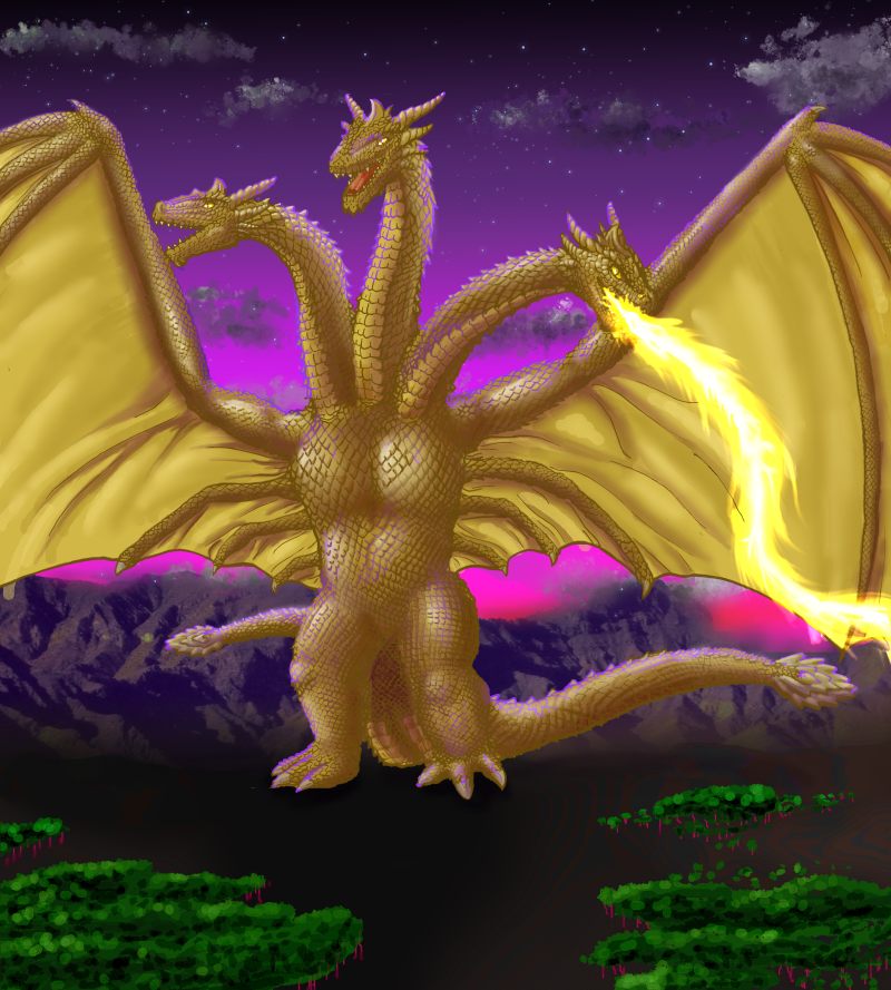 King Ghidorah by @Terickel – Sheezy.Art