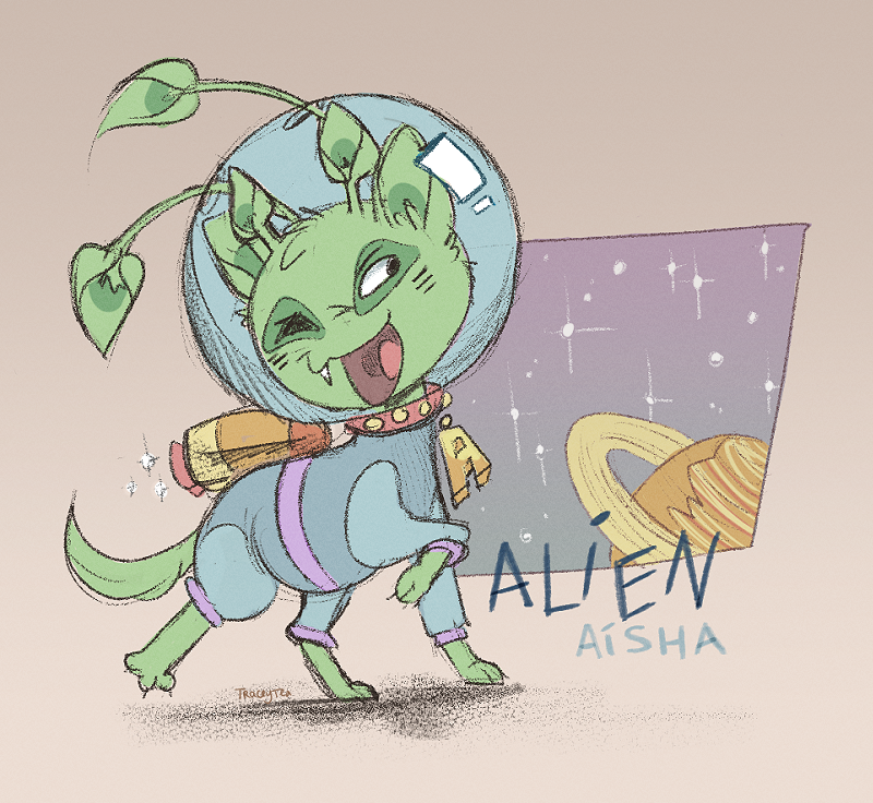 Alien Aisha by @traceydrawsit – Sheezy.Art
