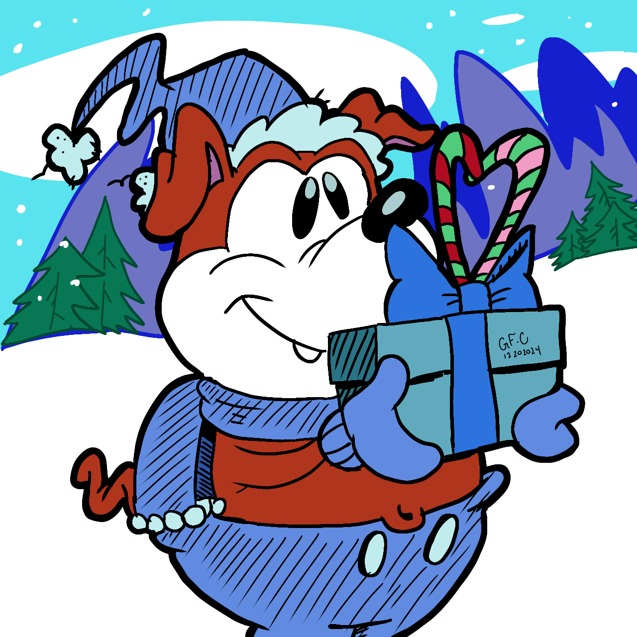 Chubbsly's Christmas Delivery by @ZBunnyFox – Sheezy.Art