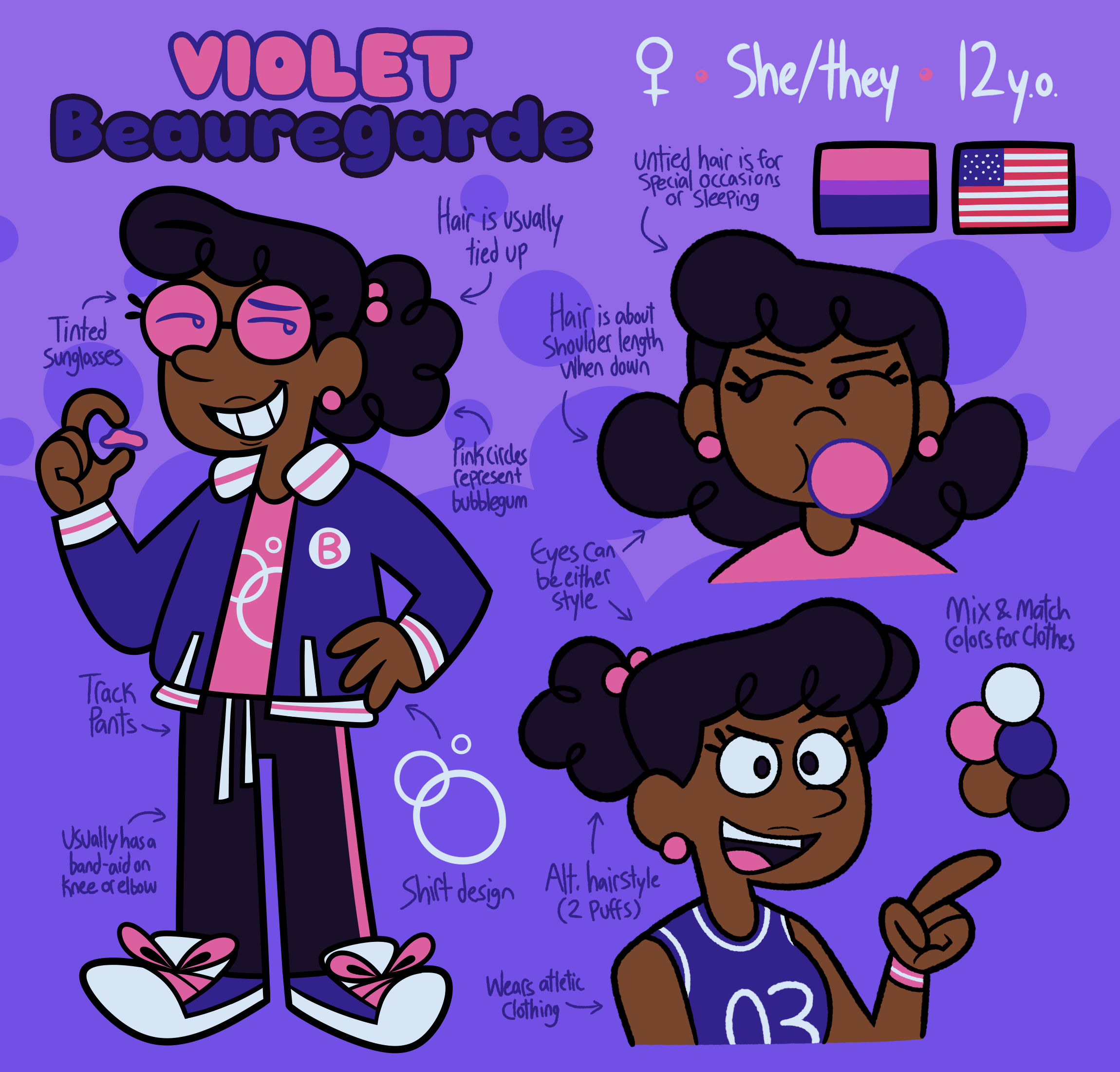 Violet Beauregarde Reference Sheet by @JaydenCoolguy – Sheezy.Art