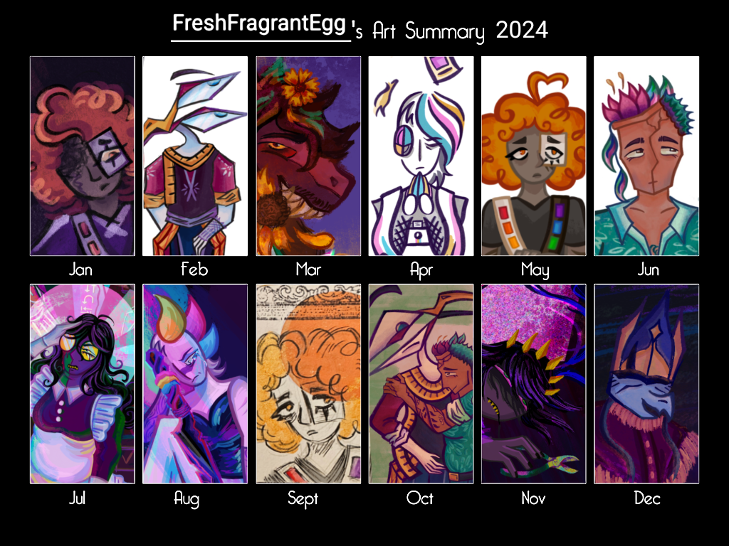 2024 Art Summary by @FreshFragrantEgg – Sheezy.Art
