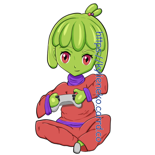[Commission] Chibi Slime playing video games by @kylieneko – Sheezy.Art