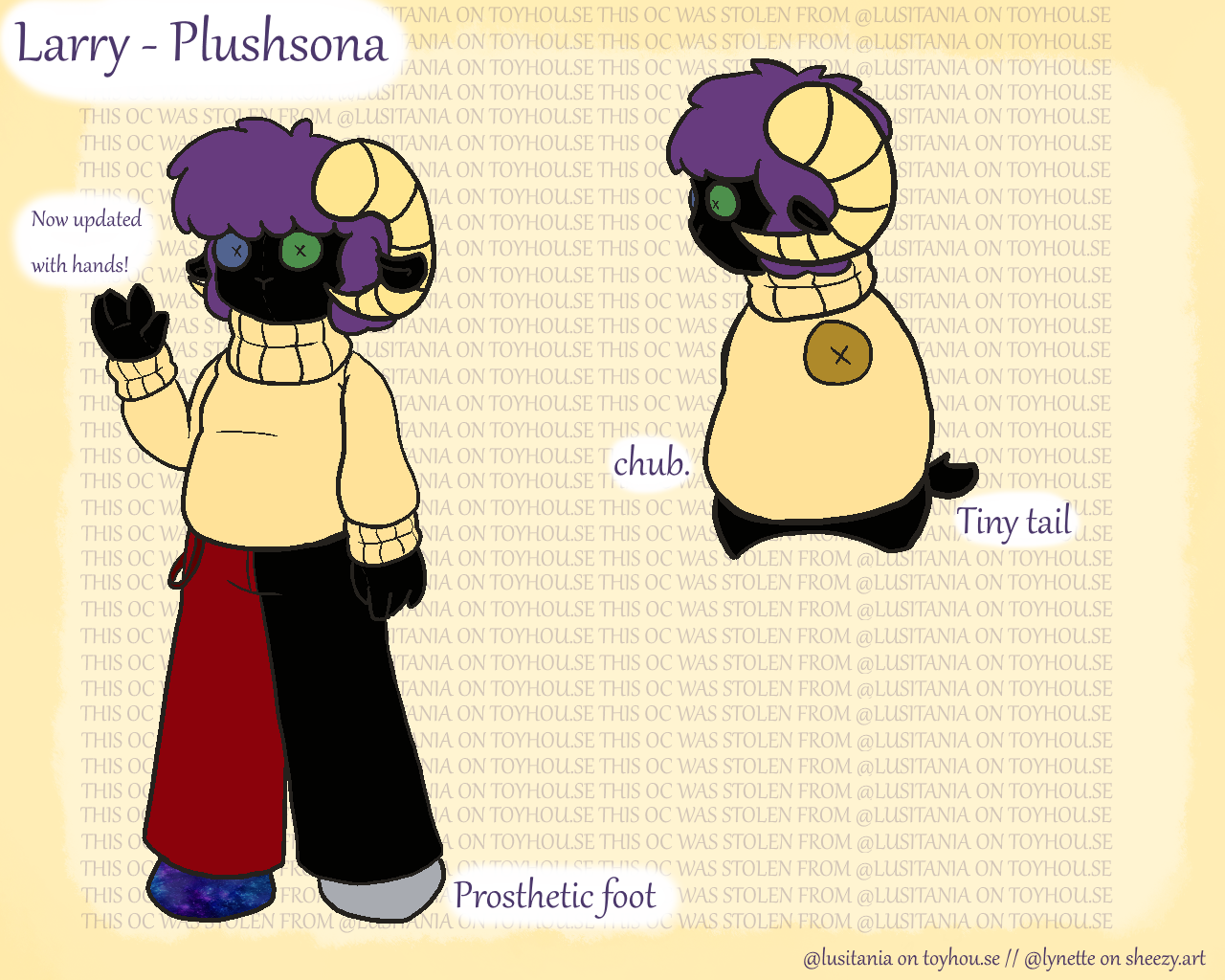 Larry ref sheet by @lynette – Sheezy.Art