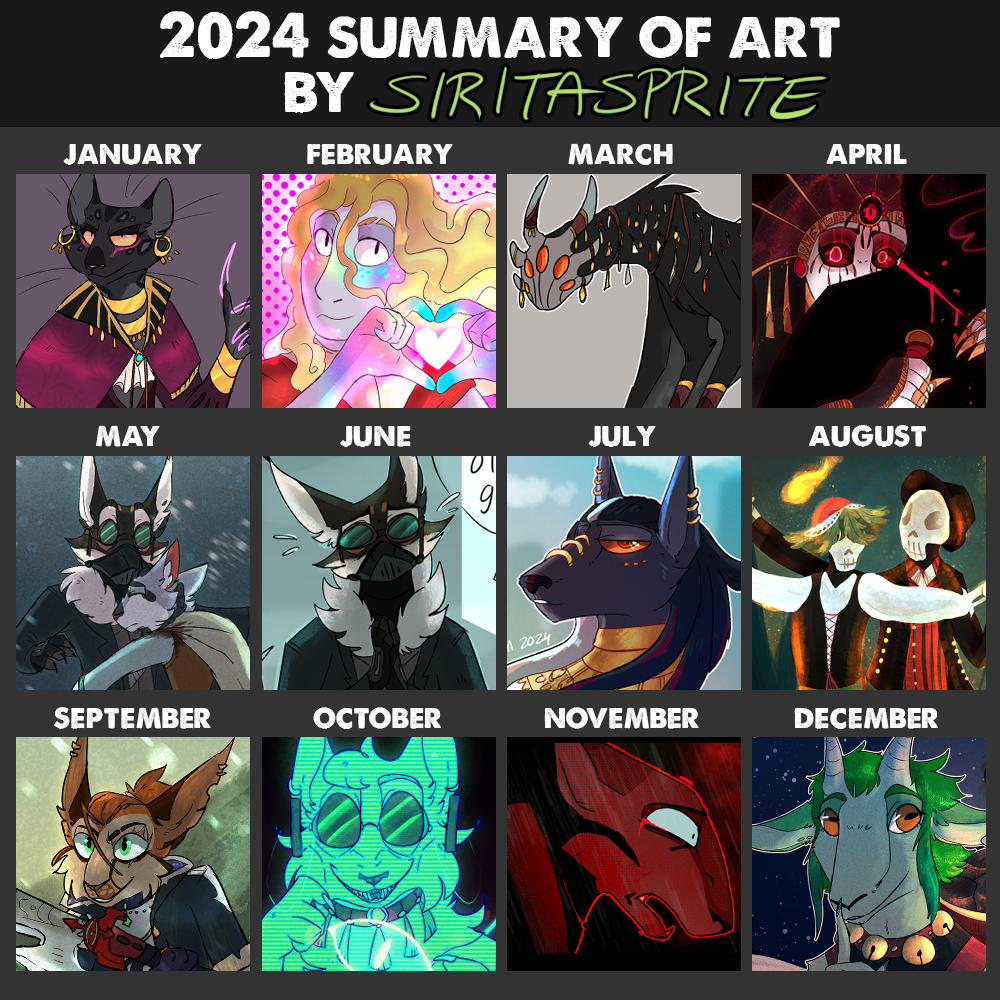2024 Summary of Art by @siritasprite – Sheezy.Art