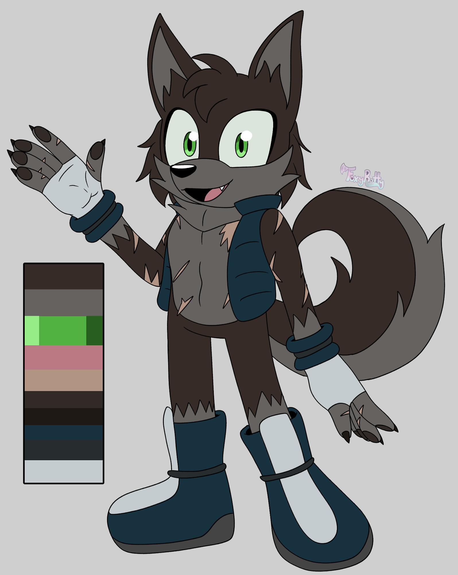 COMM - Custom Sonic Wolf OC by @FoxyBatty – Sheezy.Art