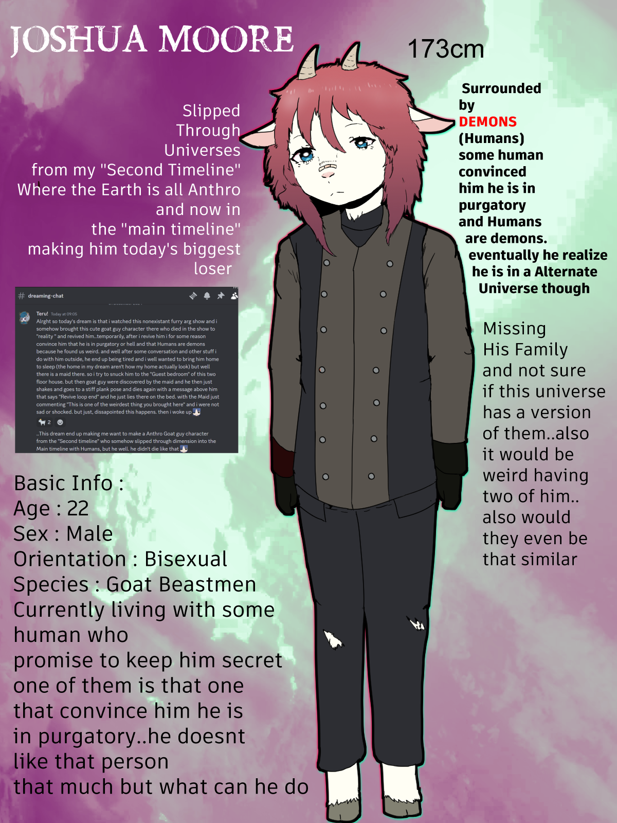 Joshua Moore. Goat who slip through his universe by @Teruni-Inamor ...