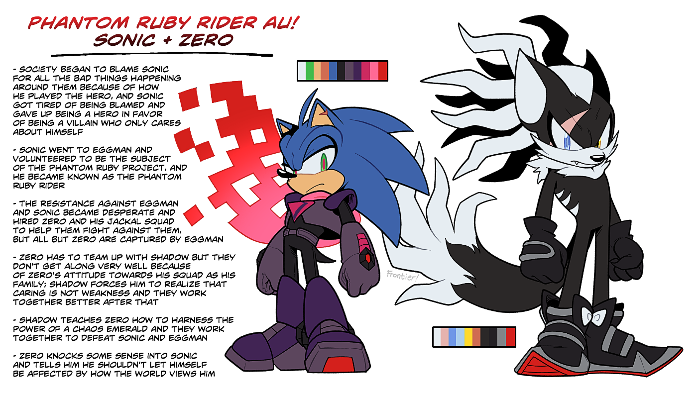sonic and zero [phantom ruby rider au] by @ScourgeFrontiers – Sheezy.Art