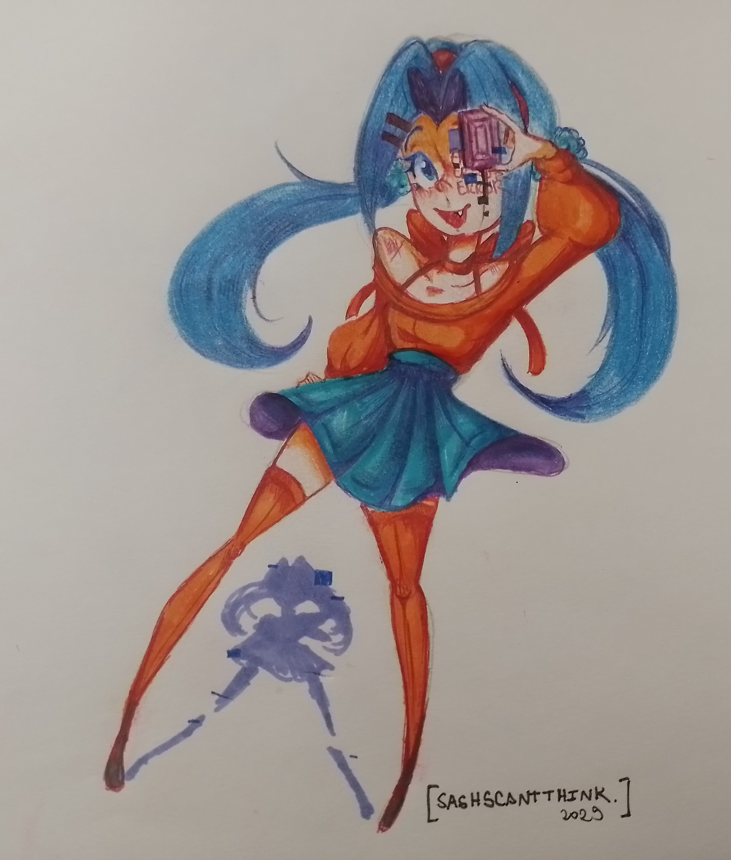 blue-haired russian monika by @sashs_04 – Sheezy.Art