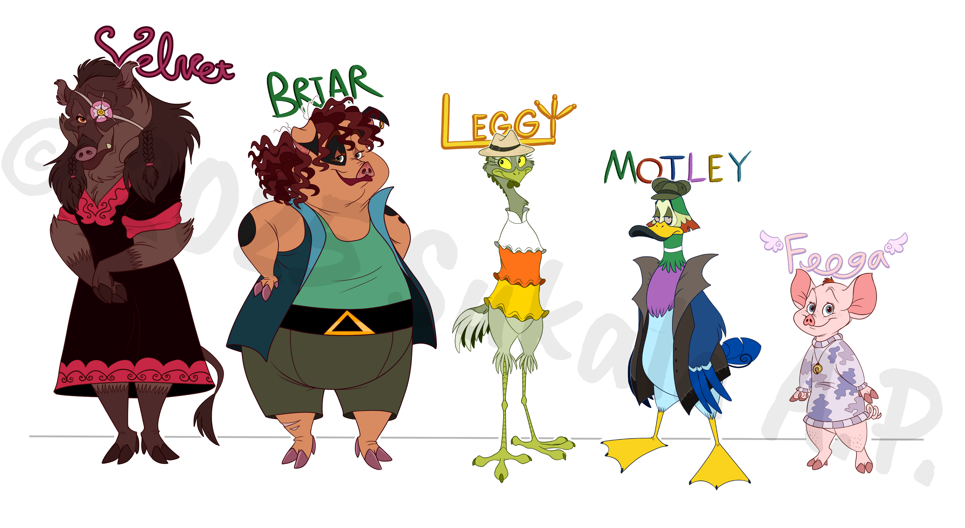 "Fooga & The Flock" Cast by @Sukala-AP – Sheezy.Art