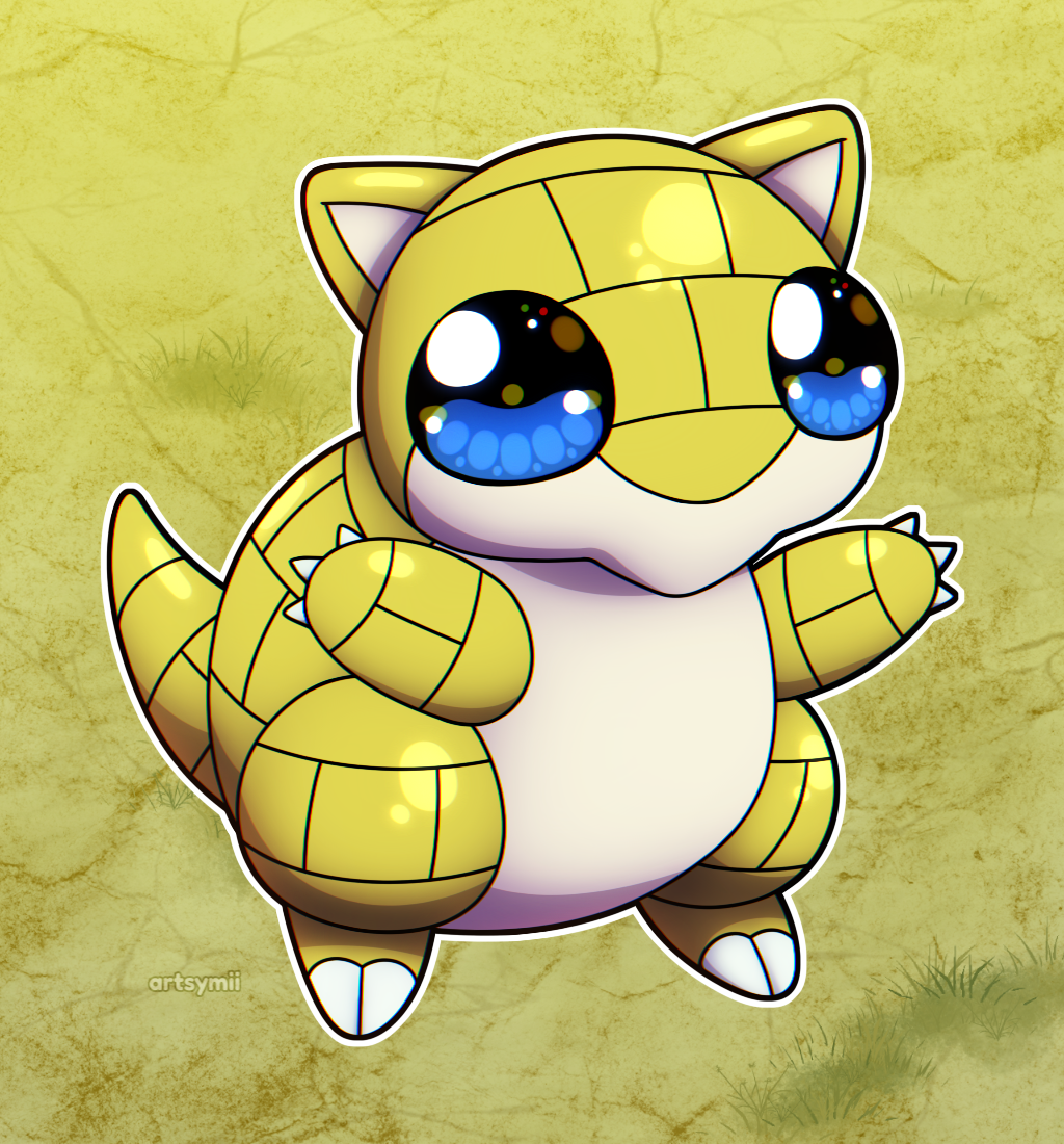 Chibi Pokemon - Sandshrew by @artsymii – Sheezy.Art