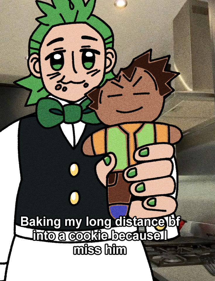 Baking my long distance bf into a cookie by @magnetic_dogz – Sheezy.Art