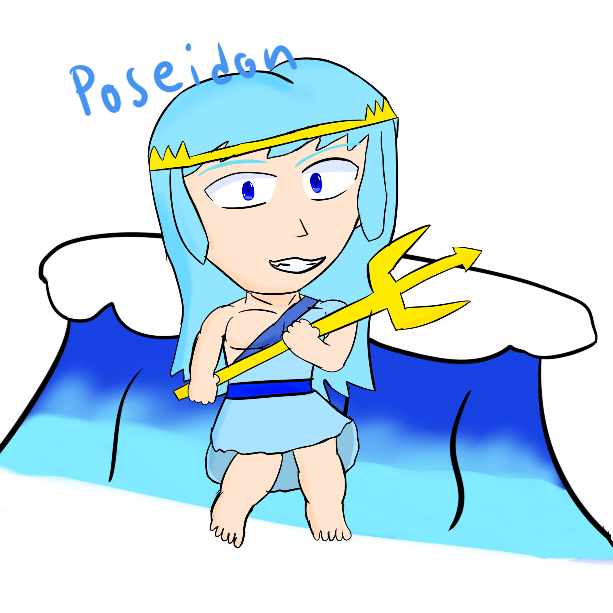 Chibi Poseidon by @PixelverseArt – Sheezy.Art
