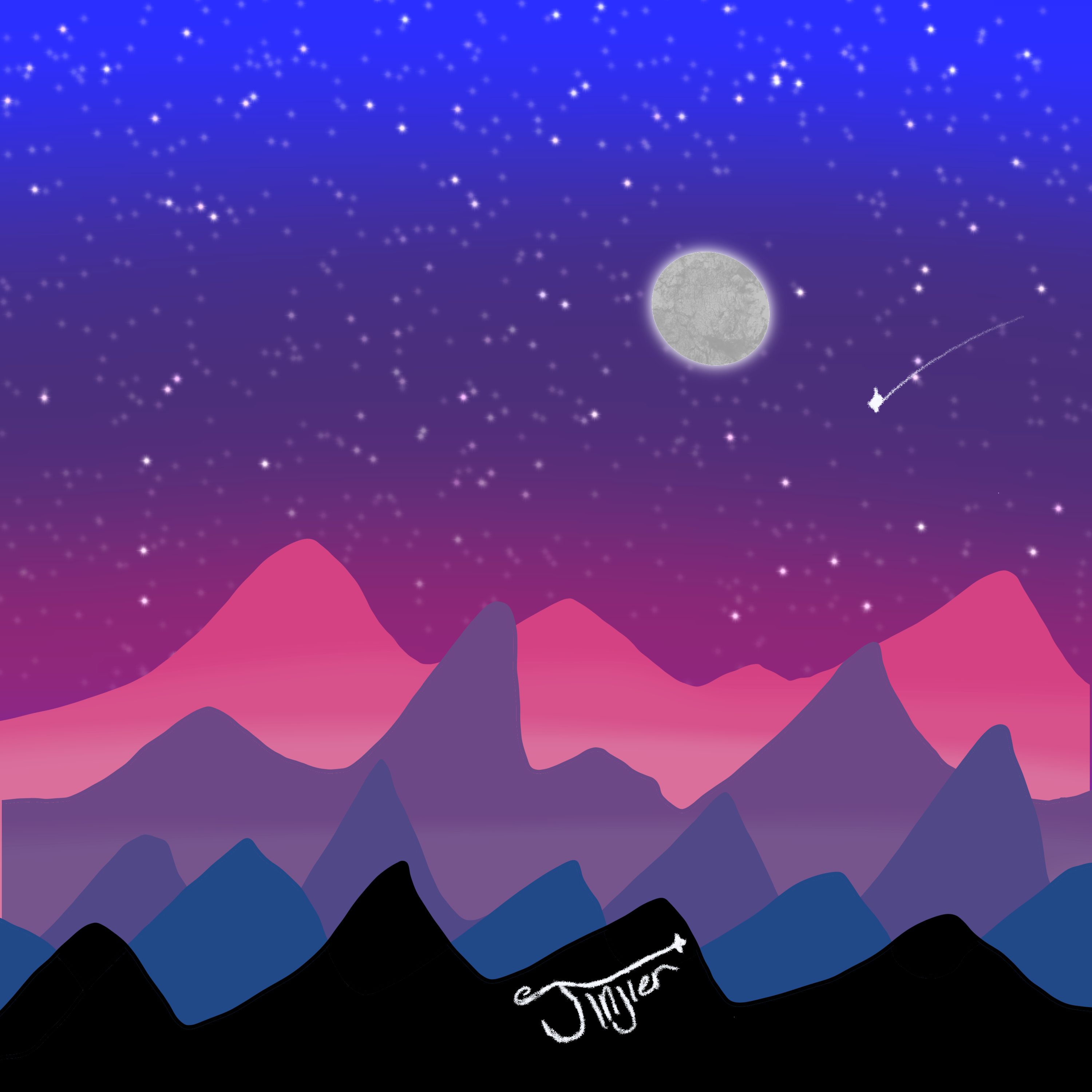 Rainbow Moonset by @Jinjier – Sheezy.Art