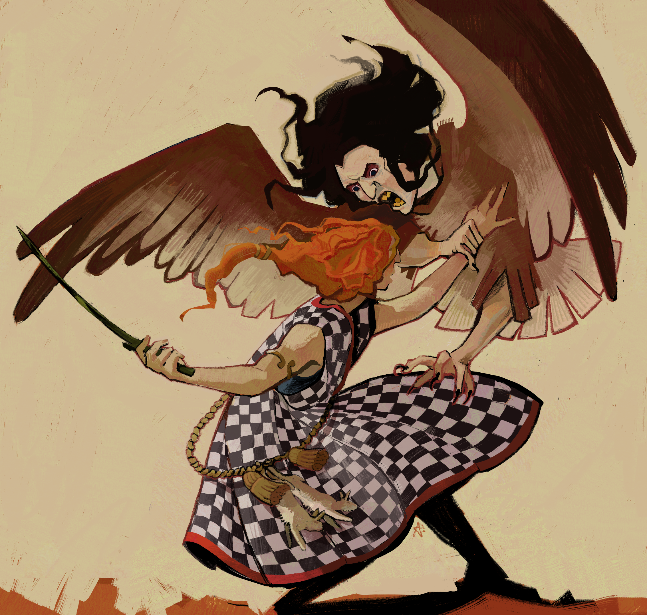 Harpy Fight by @poliaths – Sheezy.Art