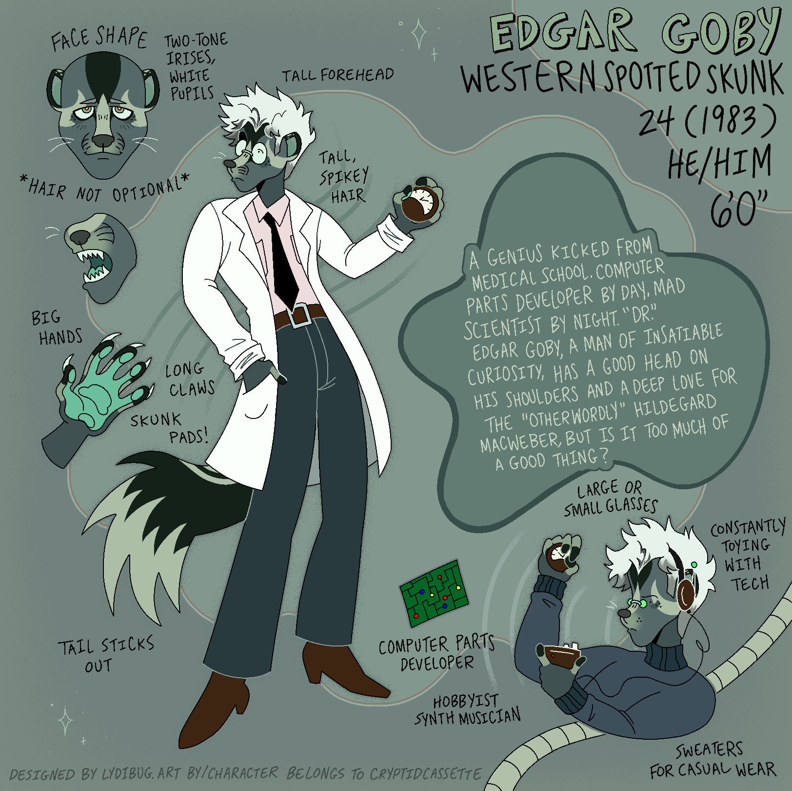 Edgar Goby - Reference Sheet by @cryptidcassette – Sheezy.Art
