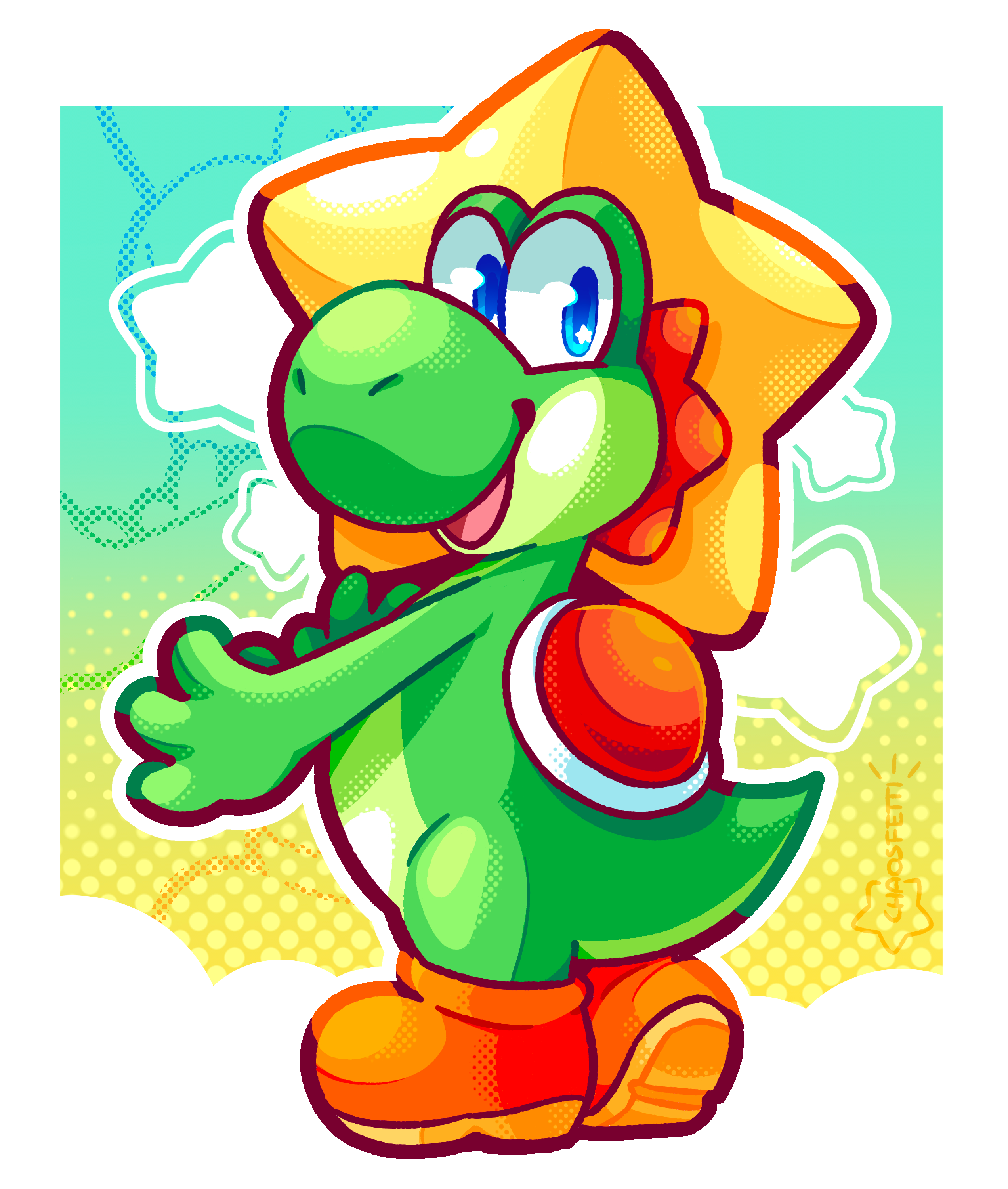 Star yosh by @Chaosfetti – Sheezy.Art