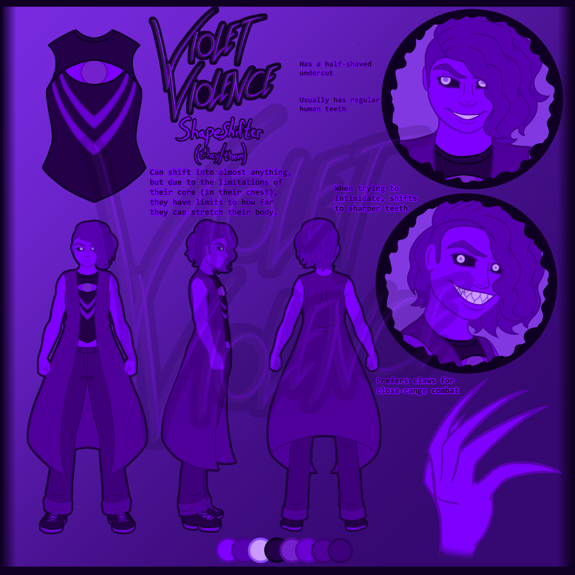 Violet Violence - Character Sheet by @VioletViolence – Sheezy.Art