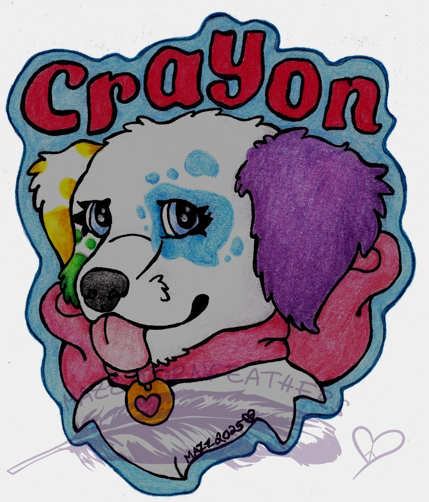 Crayon Badge -conbadgeexchange- by @MAZZ – Sheezy.Art