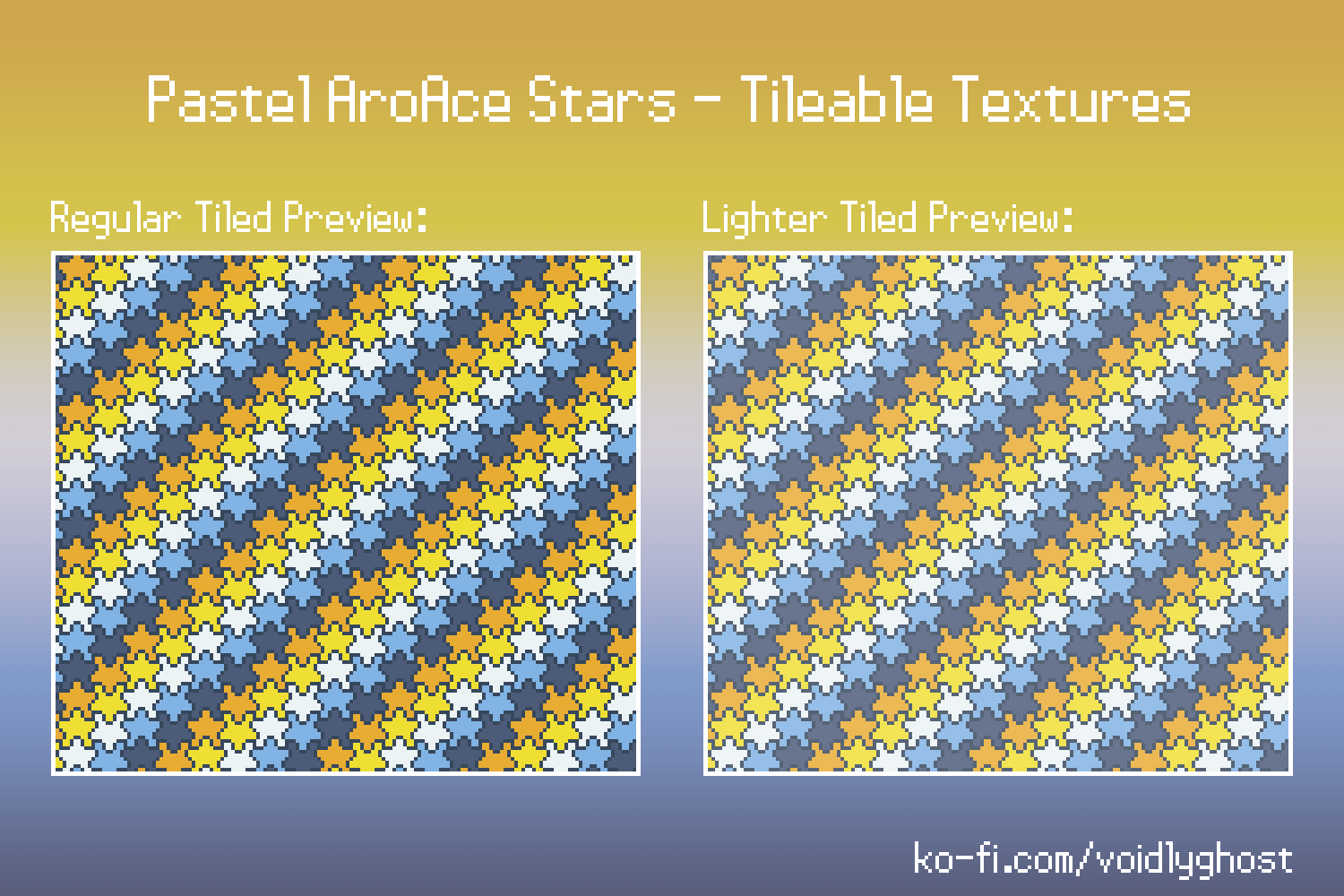 [F2U] Pastel AroAce Stars - Tileable Textures by @voidlyghostassets ...